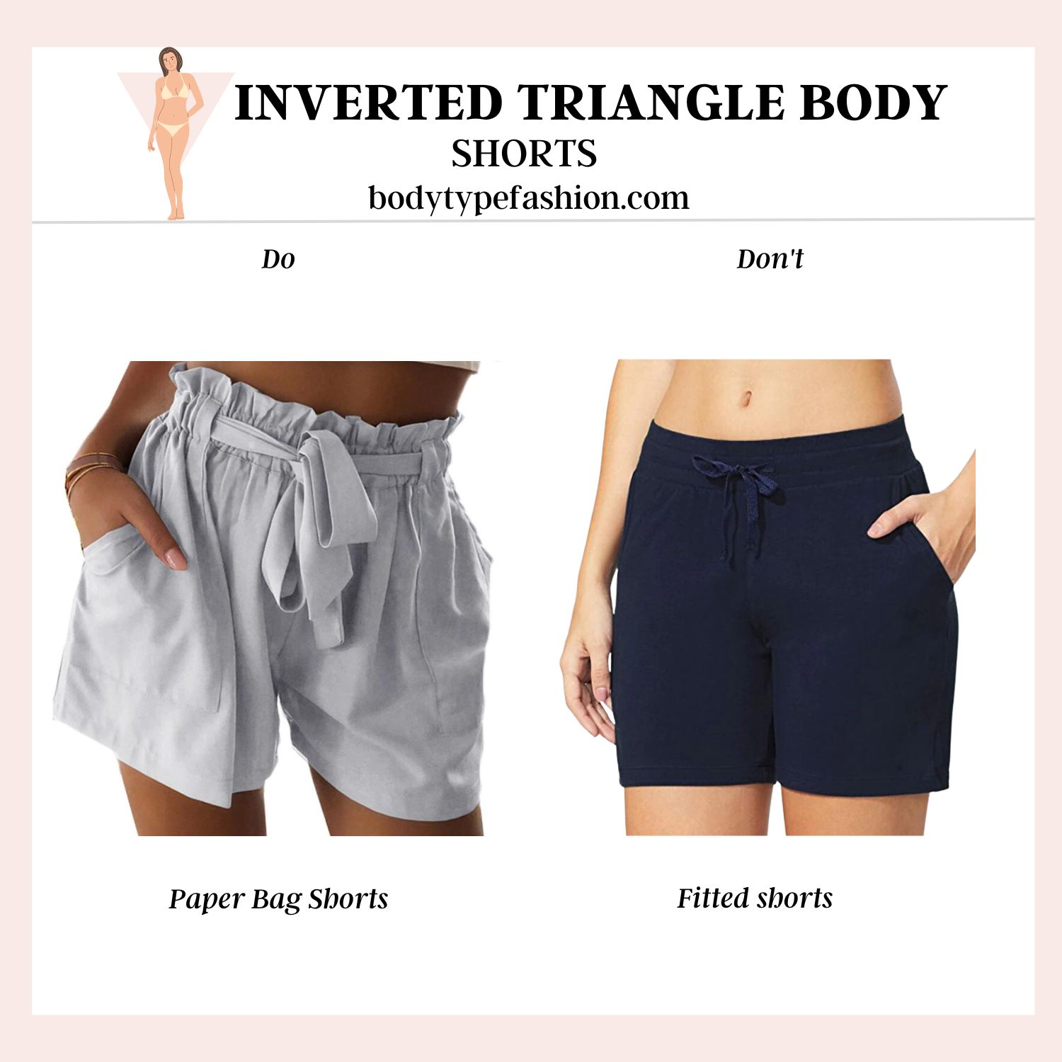 Best Shorts Styles for Inverted Triangle Body Shape - Fashion for Your ...