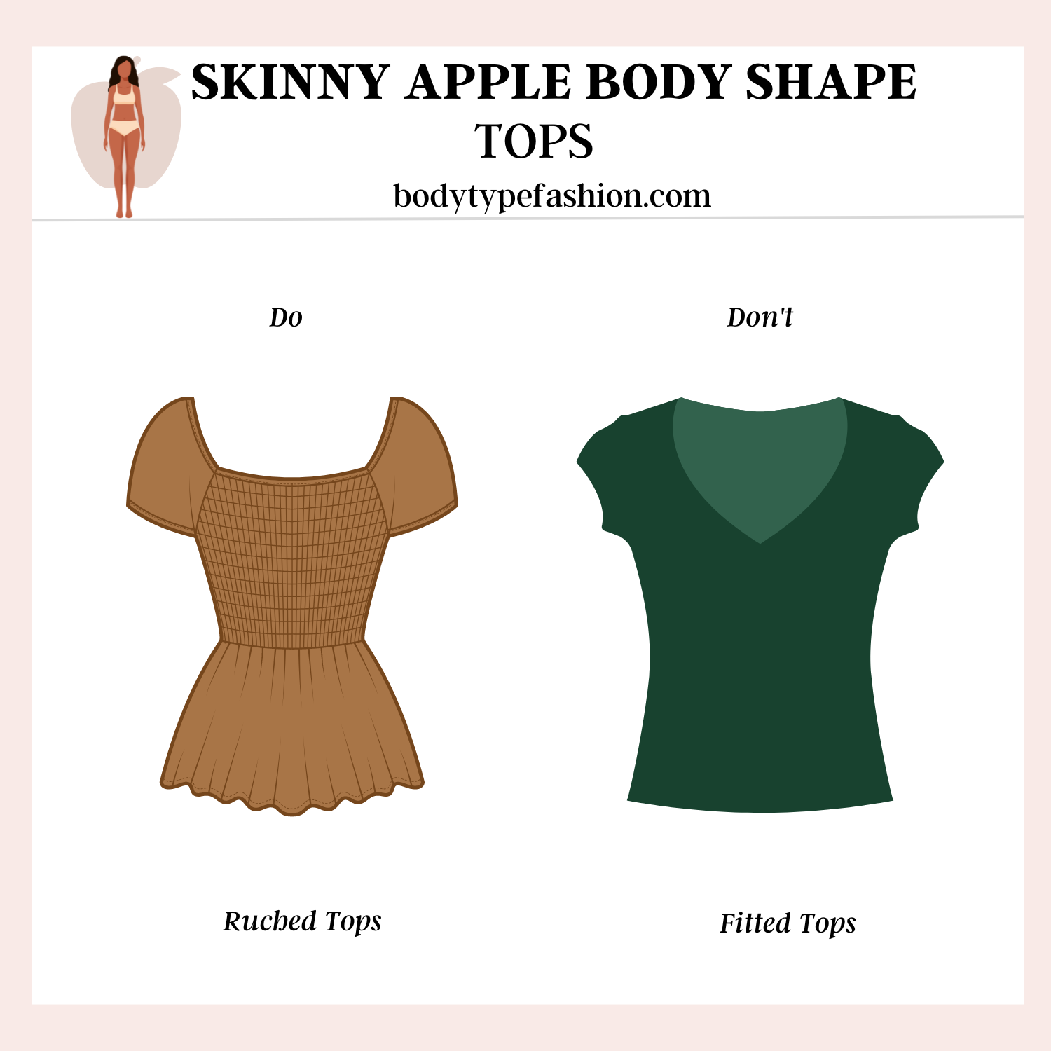 How to dress Skinny Apple Body Shape - Fashion for Your Body Type