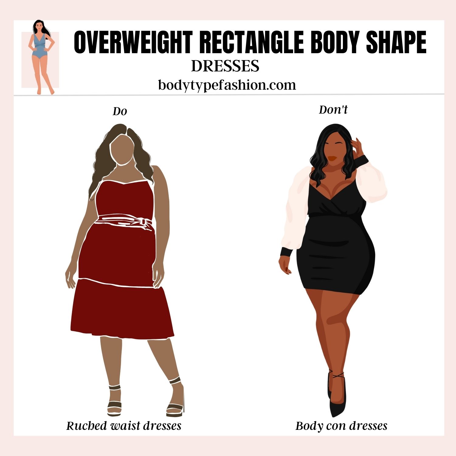How to dress overweight rectangle body shape - Fashion for Your Body Type