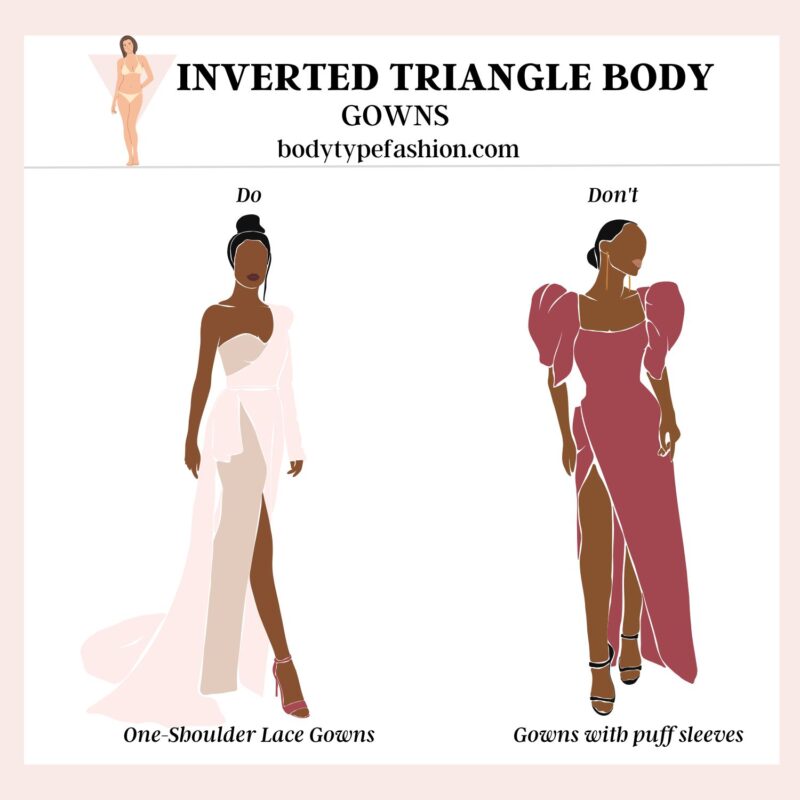 Best Gowns for Inverted Triangle Body Shape - Fashion for Your Body Type