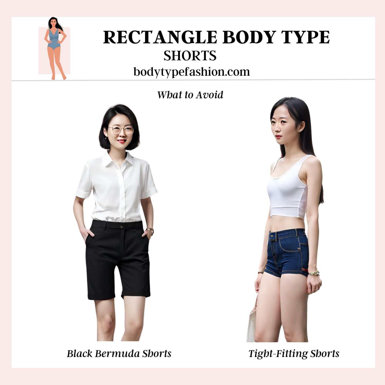 Best Shorts for Rectangle Body Shape - Fashion for Your Body Type