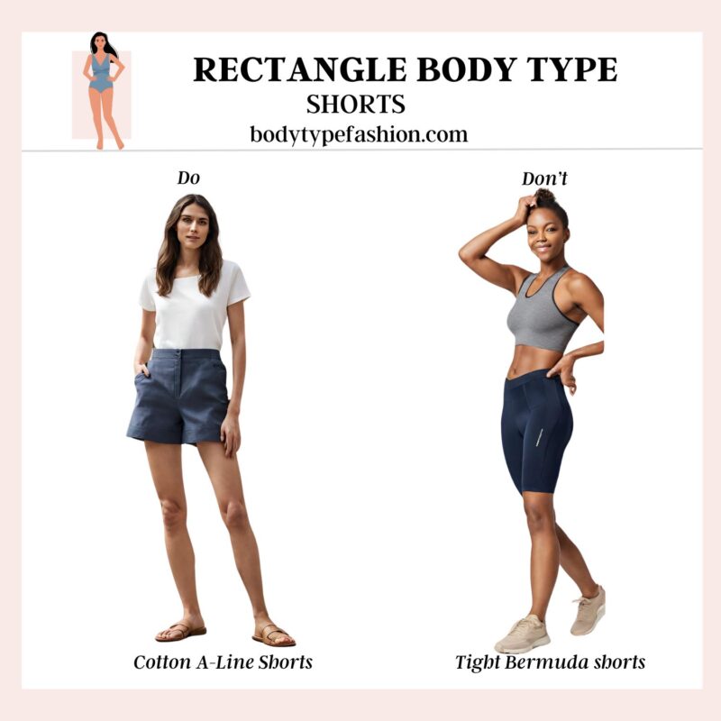 Best Shorts for Rectangle Body Shape - Fashion for Your Body Type