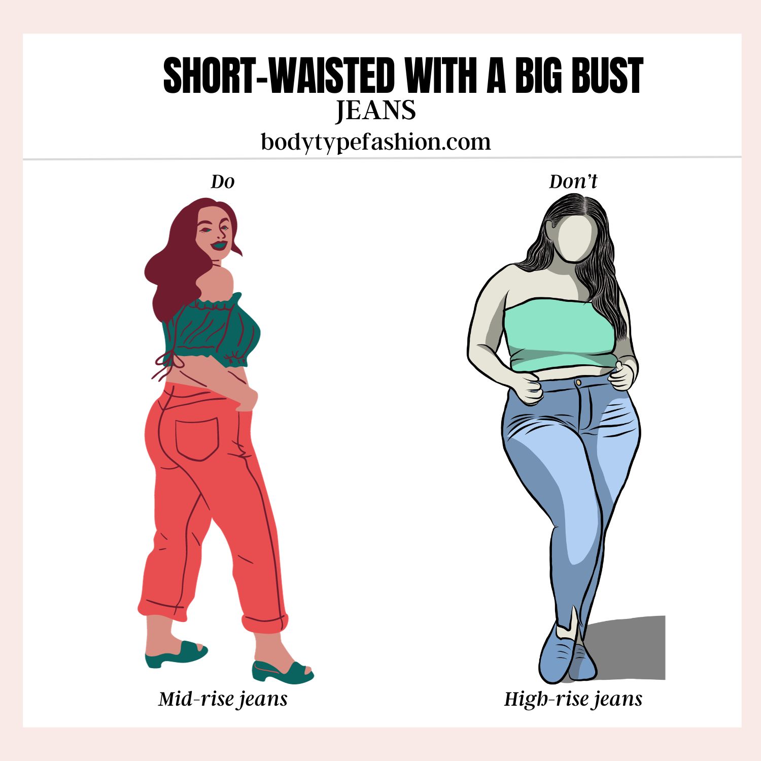 How to dress if you are short-waisted with a big bust - Fashion for ...