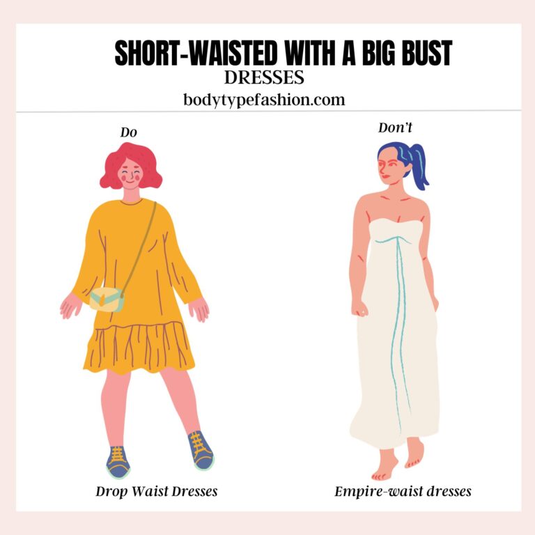 How to dress if you are short-waisted with a big bust - Fashion for ...
