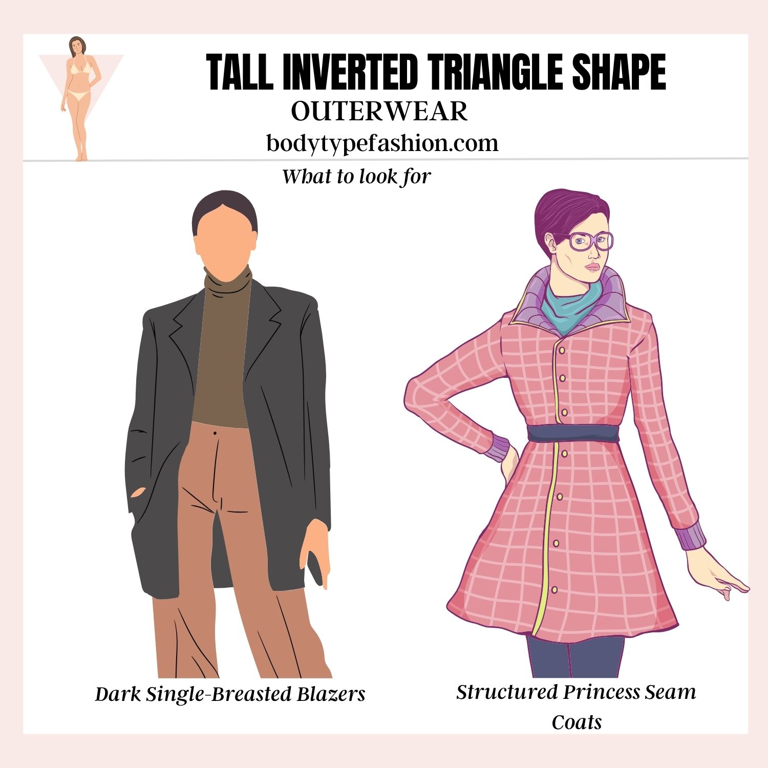 How to dress a tall inverted triangle shape - Fashion for Your Body Type