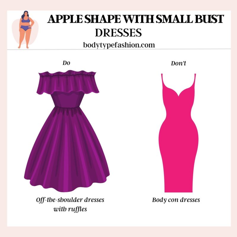 How to dress apple shape with a small bust - Fashion for Your Body Type