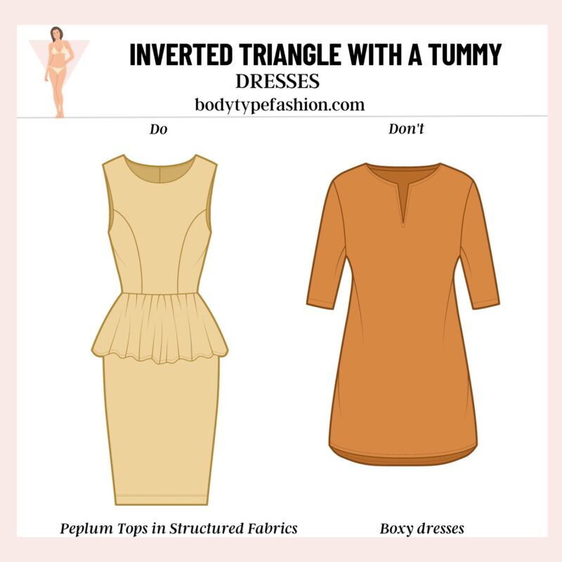 How to Dress Inverted Triangle with a Tummy - Fashion for Your Body Type