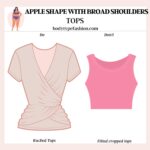 How to dress apple shape with broad shoulders - Fashion for Your Body Type
