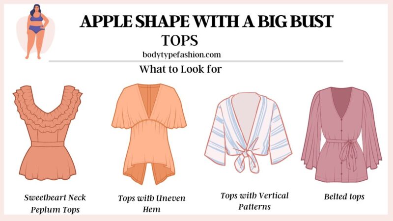 How to dress apple shape with a big bust - Fashion for Your Body Type