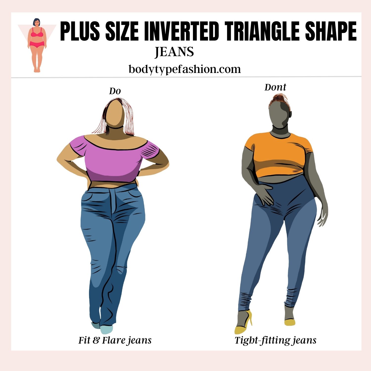 What not to wear for plus size inverted triangle shape - Fashion for ...