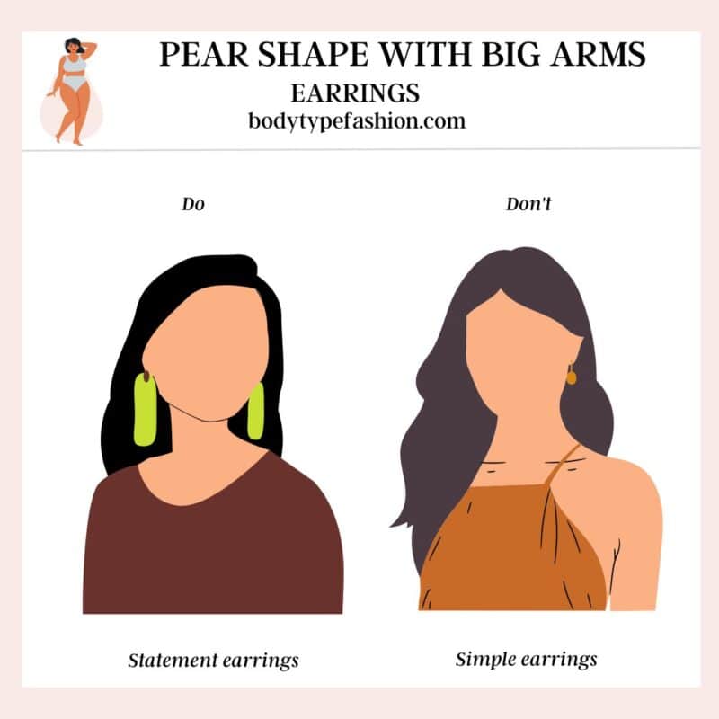 How to Dress the Pear Shape with Big Arms - Fashion for Your Body Type