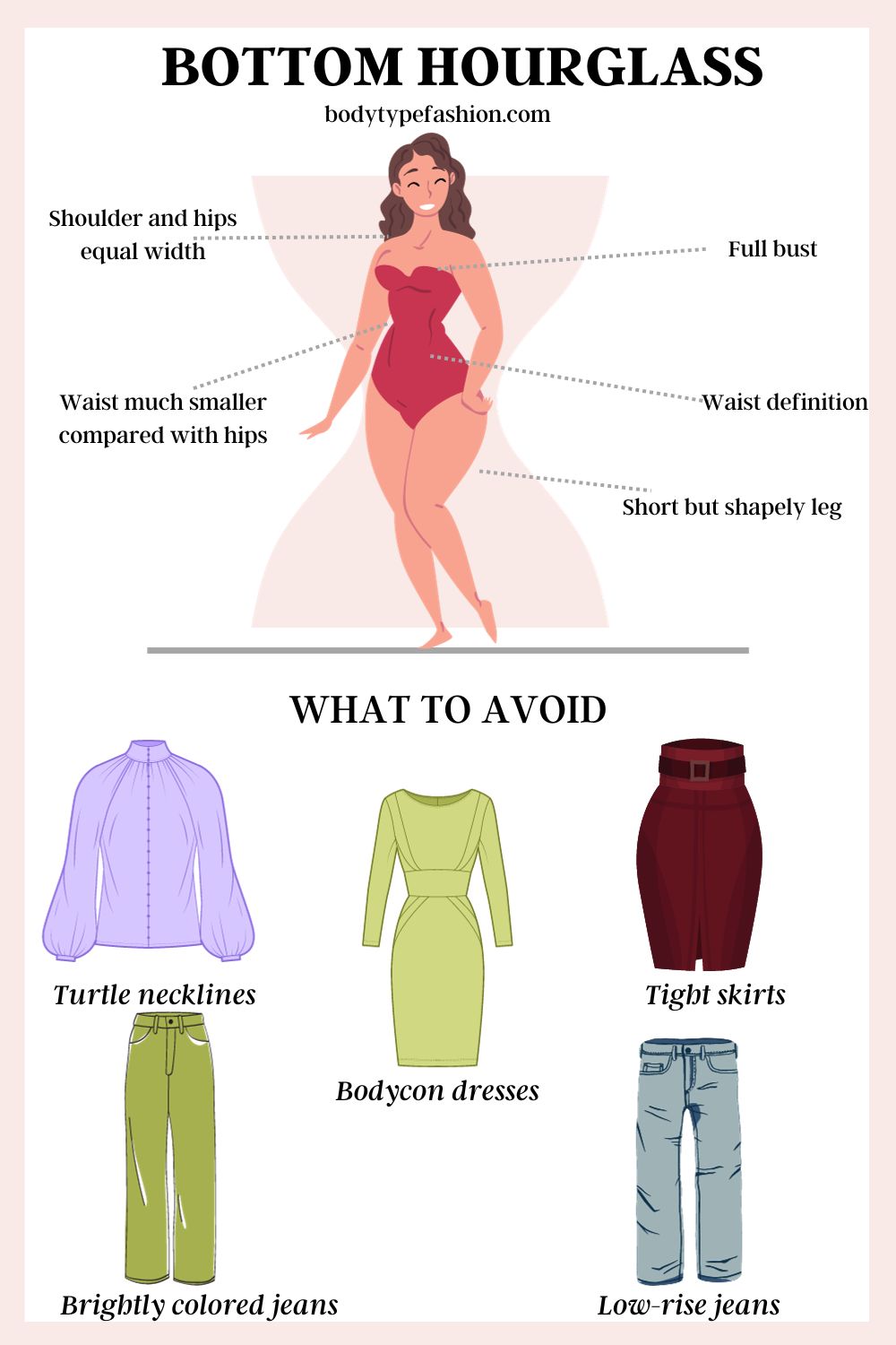 What not to wear if you have a bottom hourglass body shape - Fashion ...