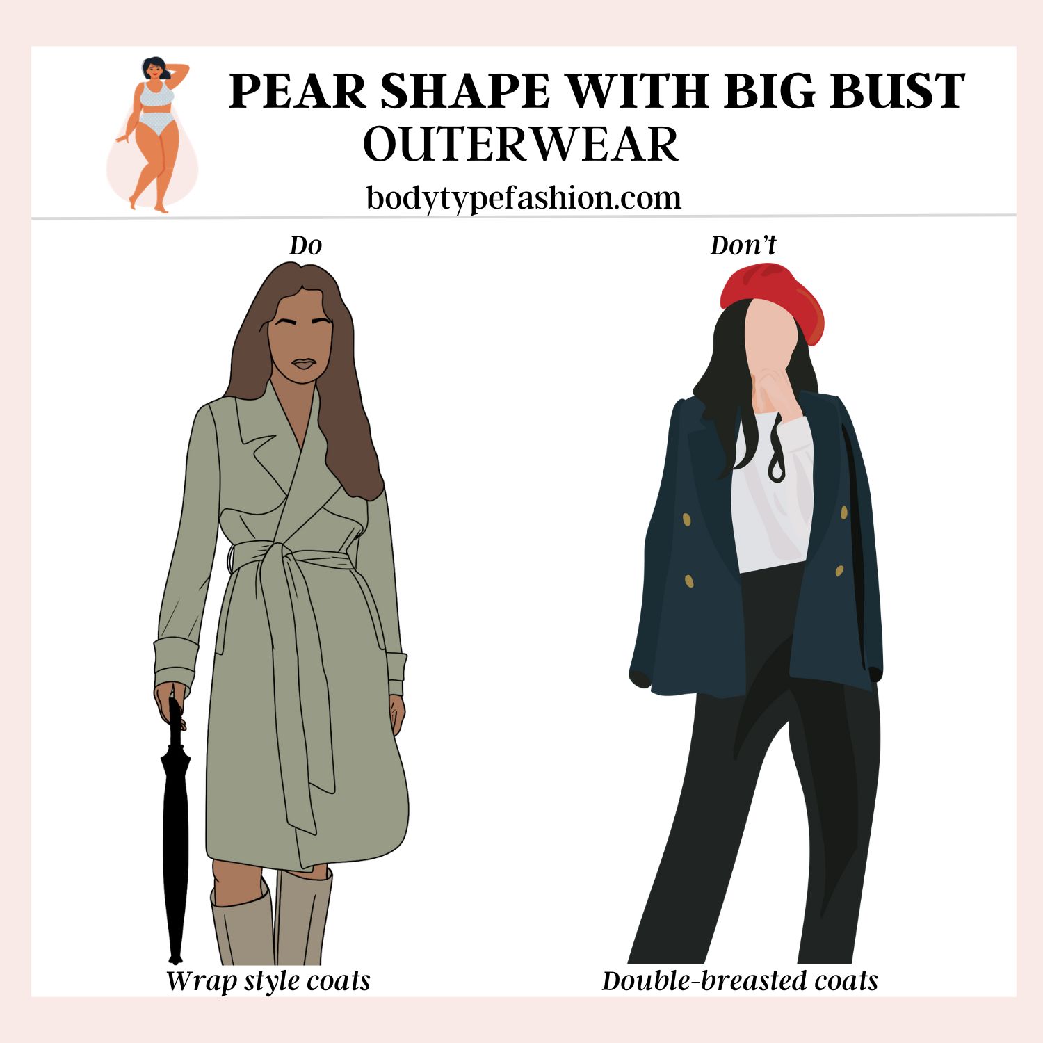 How to Dress Pear Shape with a Big Bust - Fashion for Your Body Type