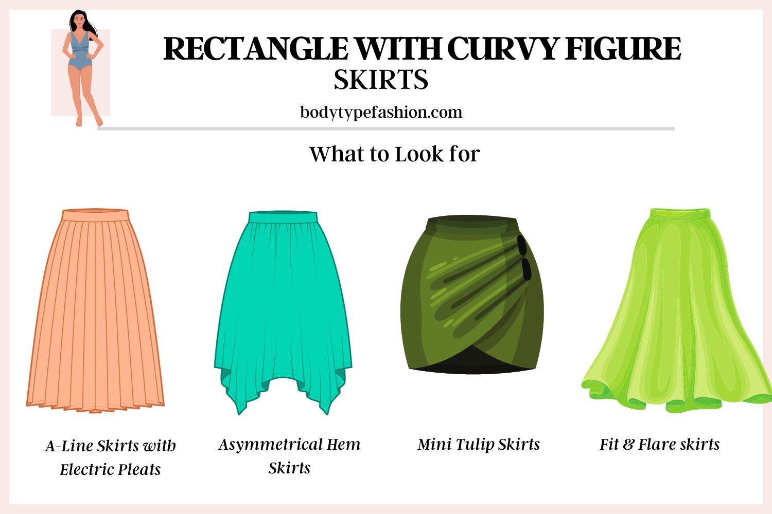 How to Dress Rectangle with Curvy Figure - Fashion for Your Body Type