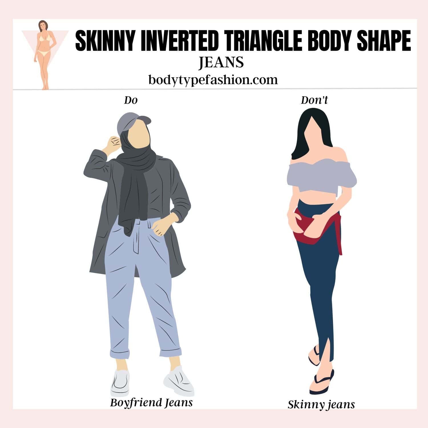 How to Dress Skinny Inverted Triangle Body Shape - Fashion for Your ...