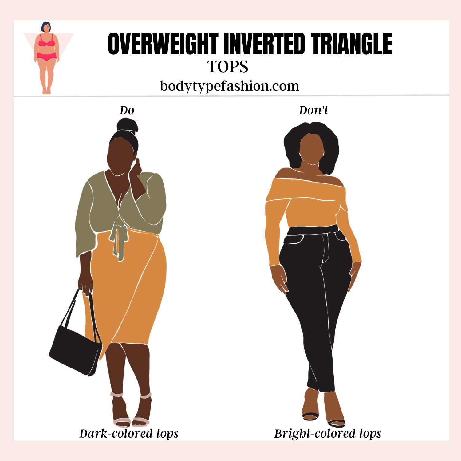What not to wear for an overweight inverted triangle - Fashion for Your ...