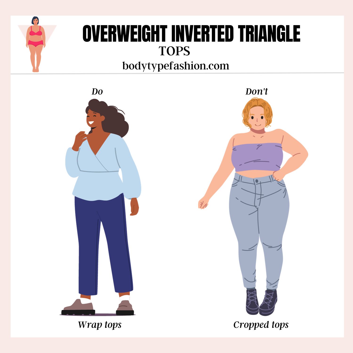 What not to wear for an overweight inverted triangle - Fashion for Your ...