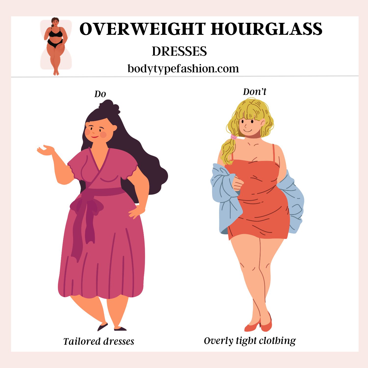 What not to wear for the overweight hourglass shape - Fashion for Your ...