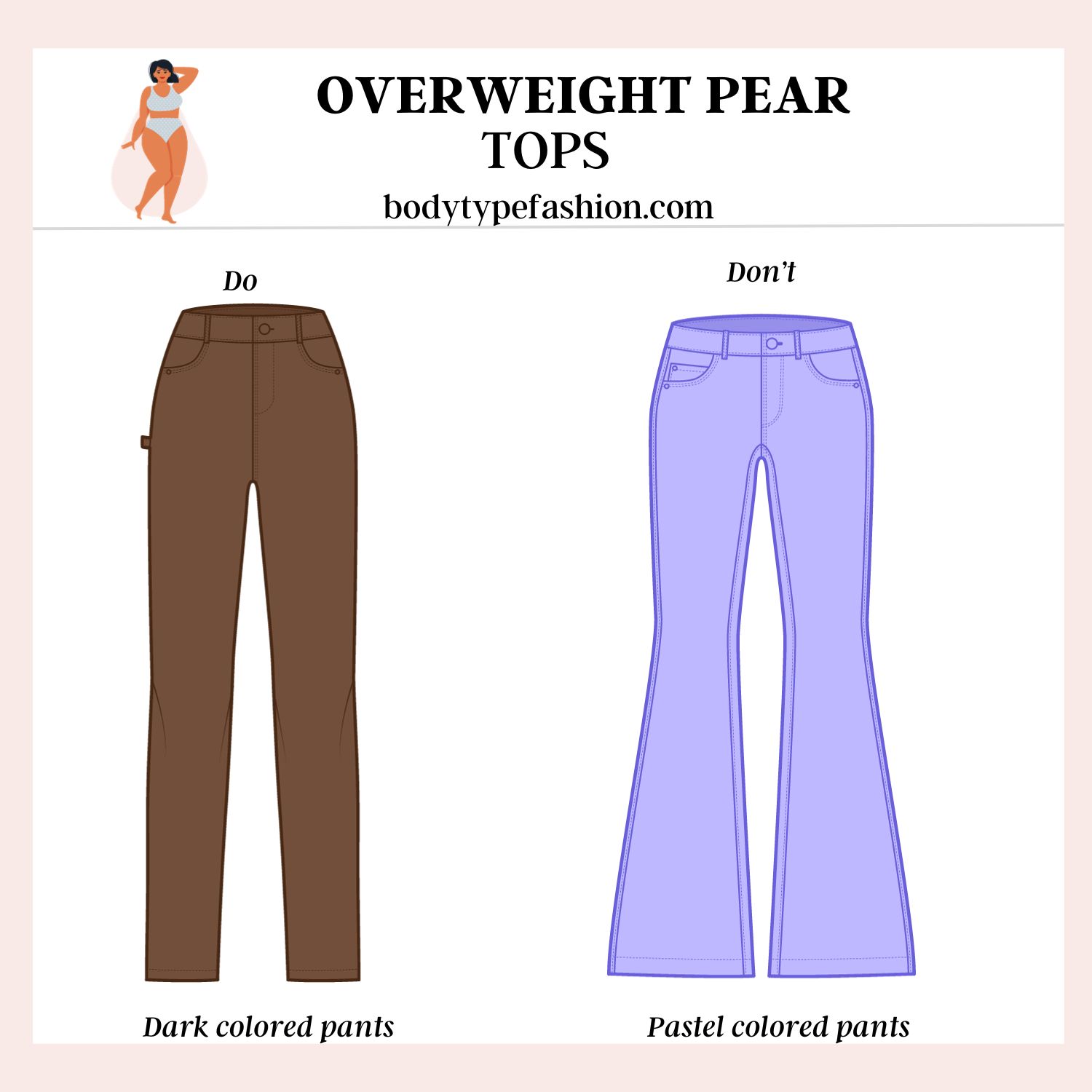 What not to wear for an overweight pear - Fashion for Your Body Type