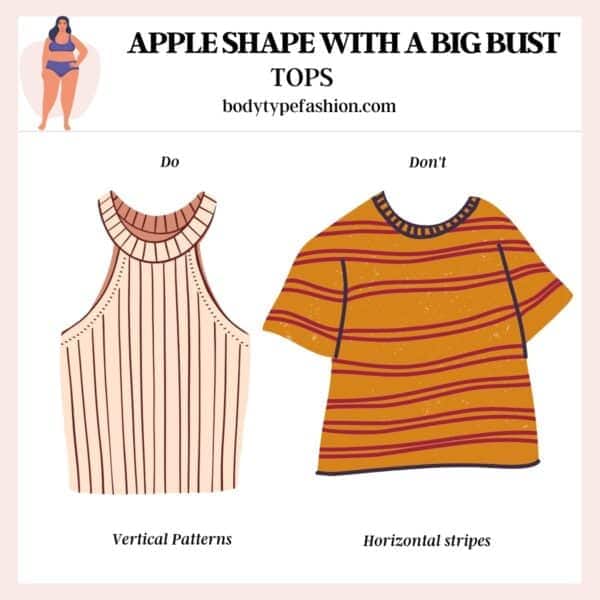 How to dress apple shape with a big bust - Fashion for Your Body Type