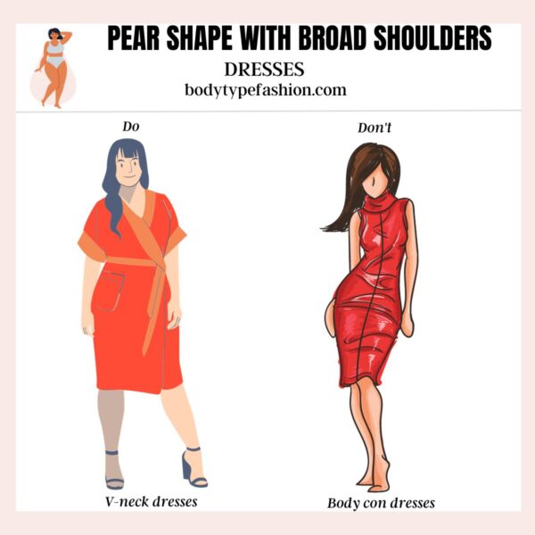 Pear shape with broad shoulders - Fashion for Your Body Type