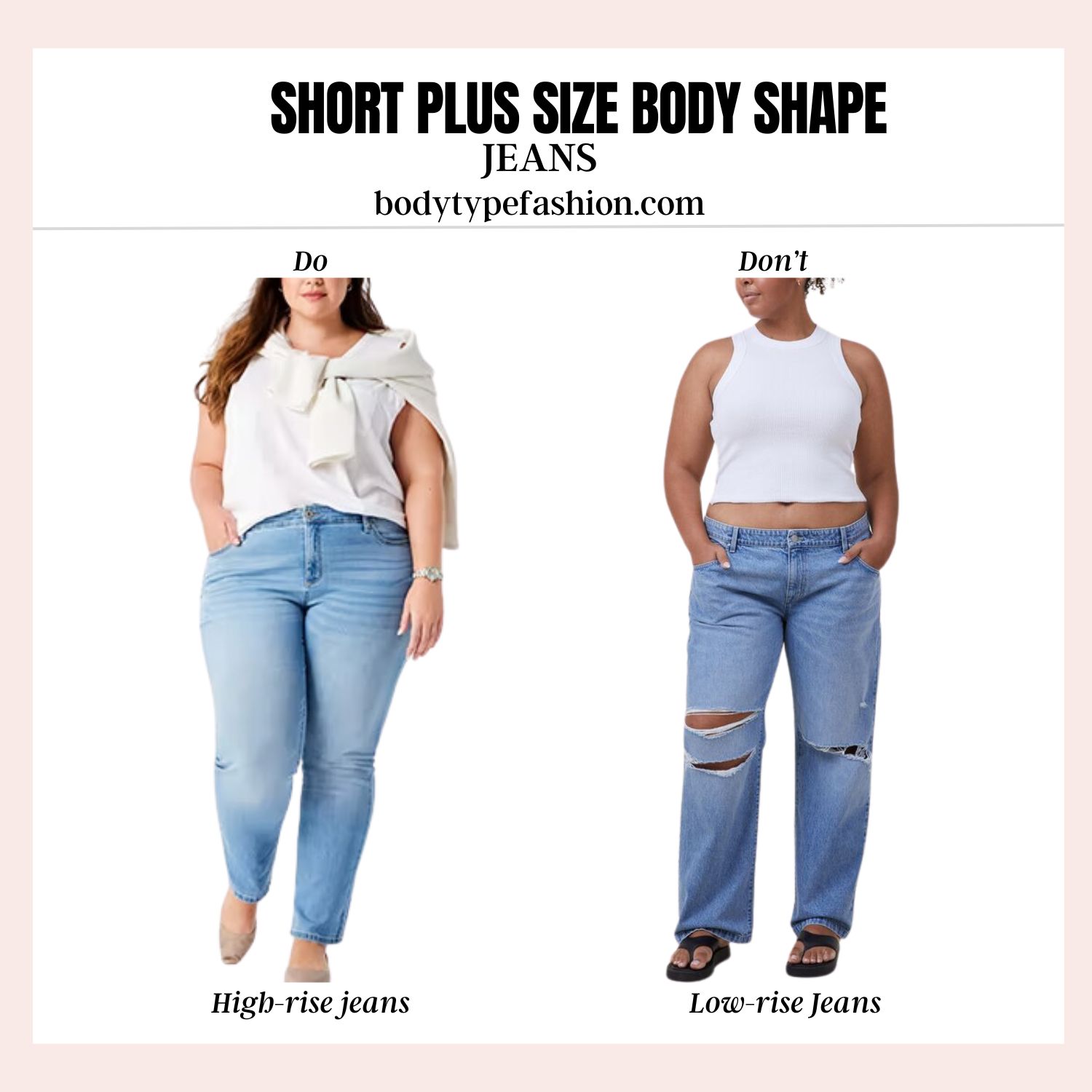 Best Type of Jeans for Short Plus Size Body Shape - Fashion for Your ...