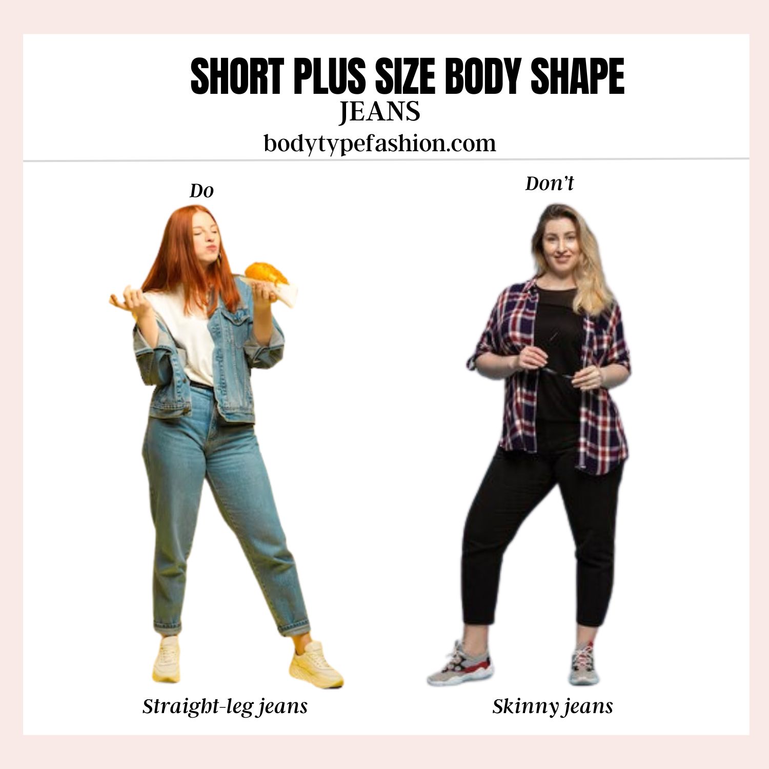 Best Type of Jeans for Short Plus Size Body Shape - Fashion for Your ...