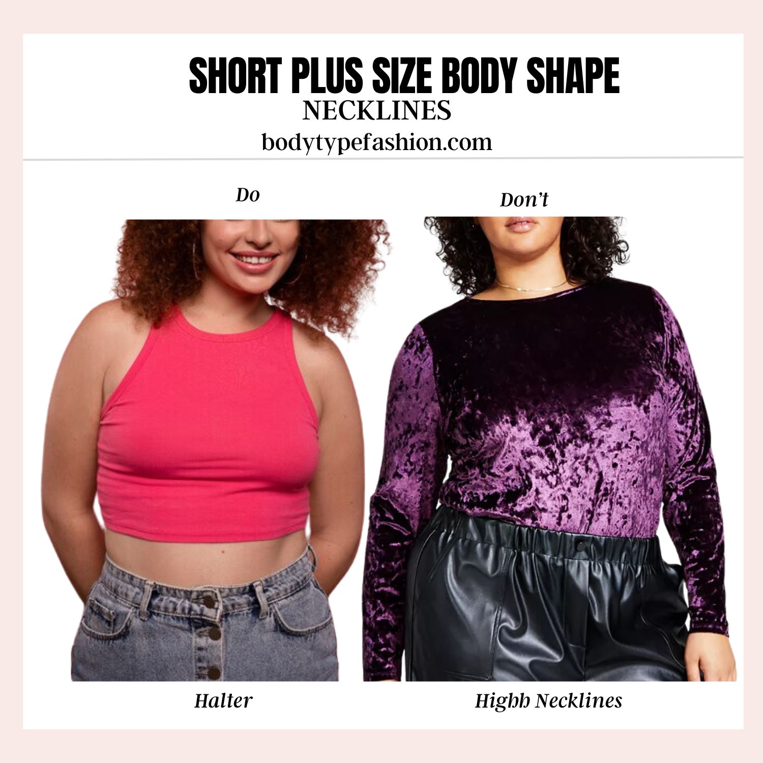 Necklines for Short Plus Size Body Shape - Fashion for Your Body Type