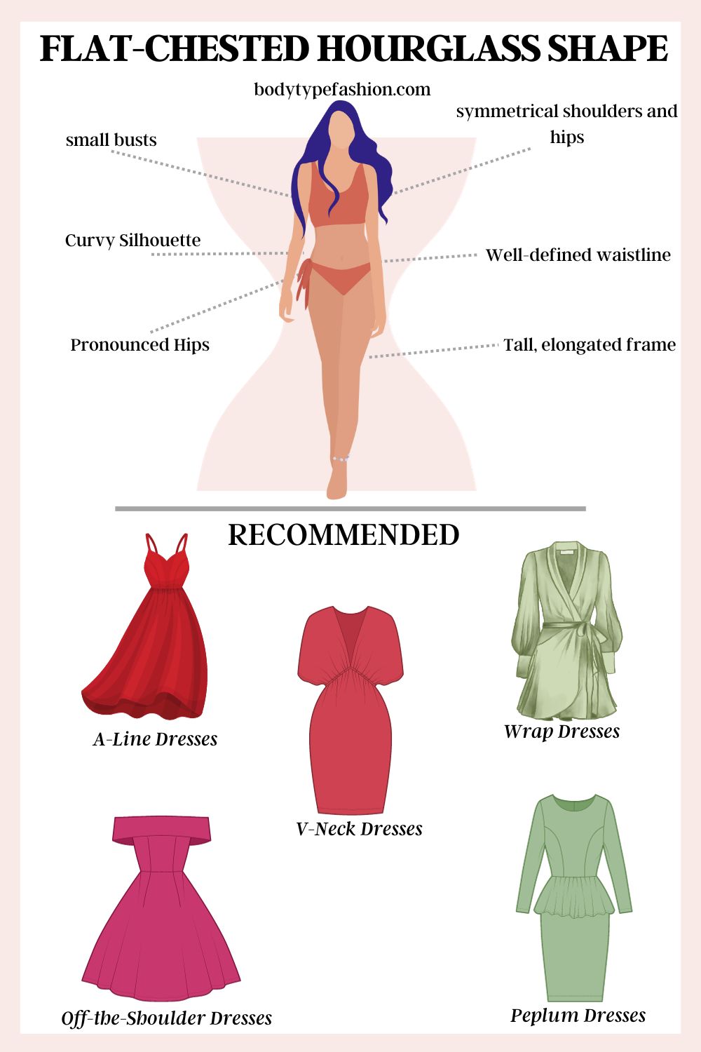 How to dress flat chested hourglass - Fashion for Your Body Type