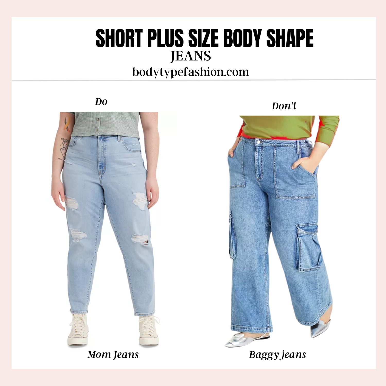 Best Type of Jeans for Short Plus Size Body Shape - Fashion for Your ...