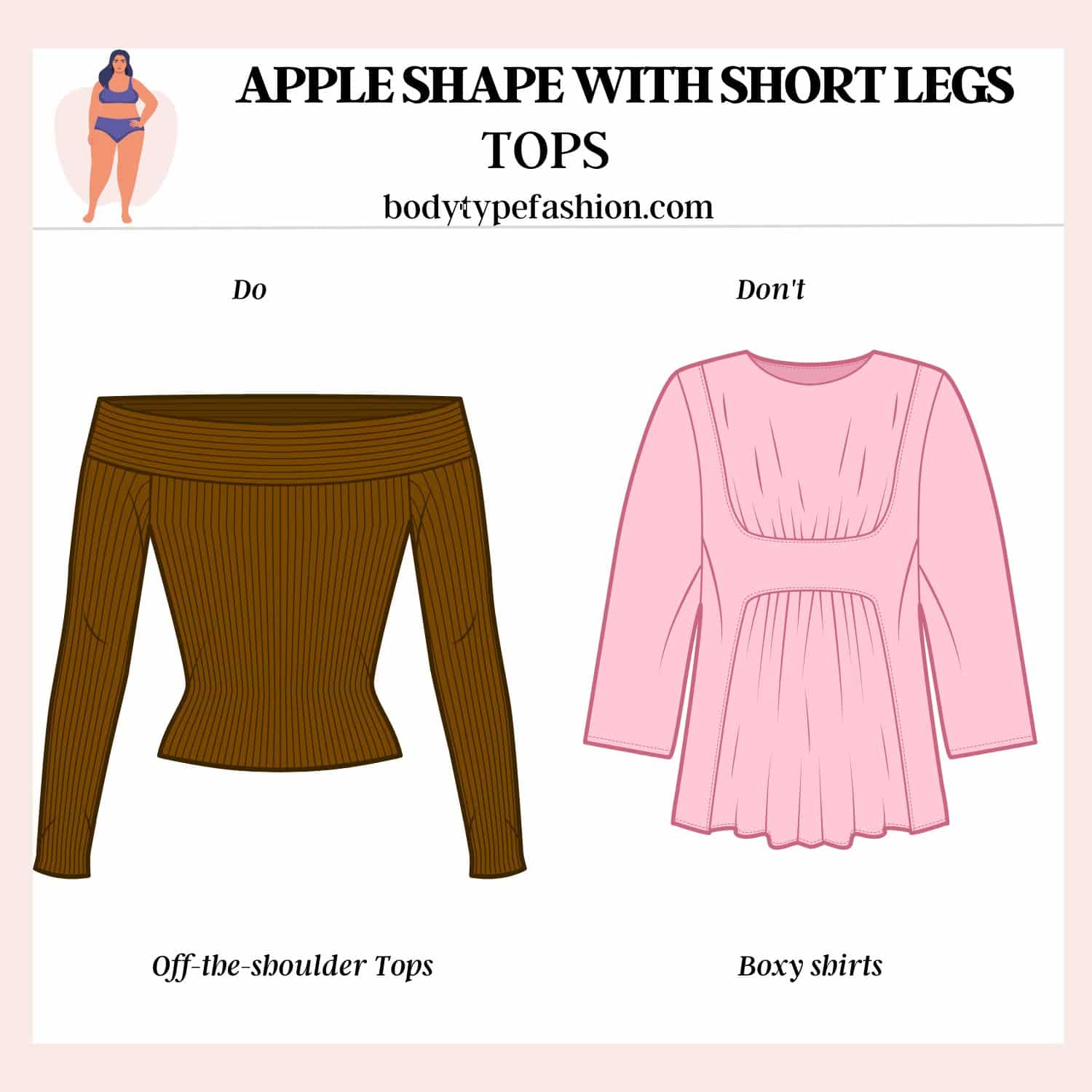 How to Dress an Apple Shape with Short Legs - Fashion for Your Body Type