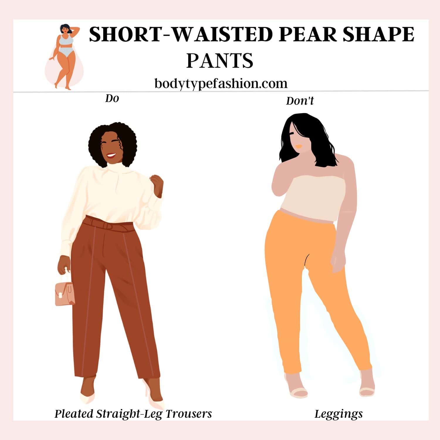 How to dress a short-waisted pear shape - Fashion for Your Body Type