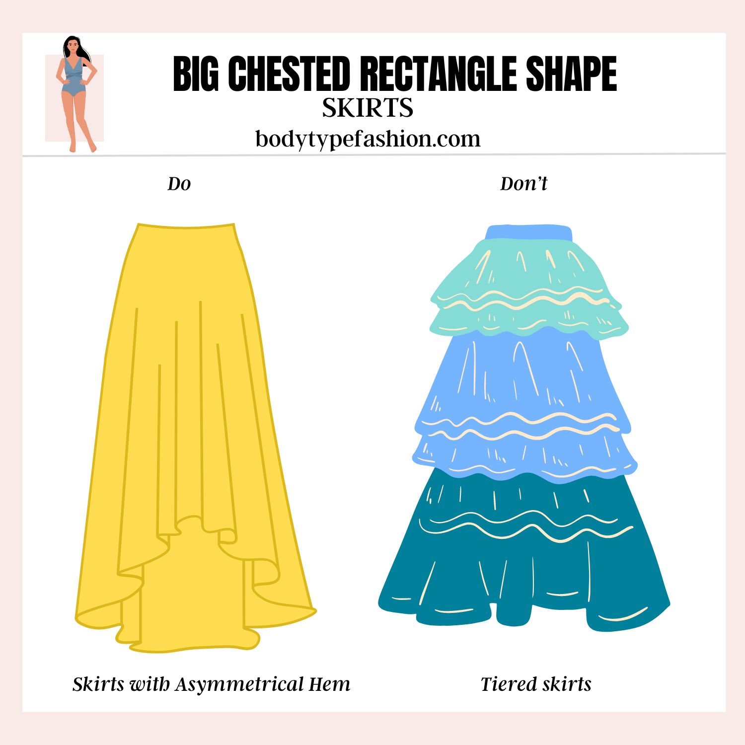 How to dress big chested rectangle shape - Fashion for Your Body Type