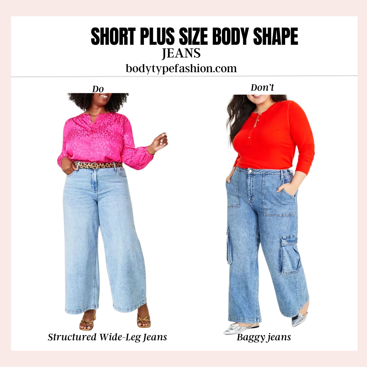 Best Type of Jeans for Short Plus Size Body Shape - Fashion for Your ...