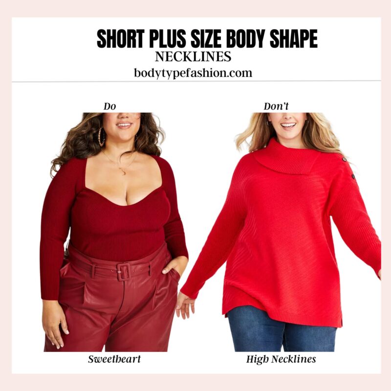 Necklines for Short Plus Size Body Shape - Fashion for Your Body Type