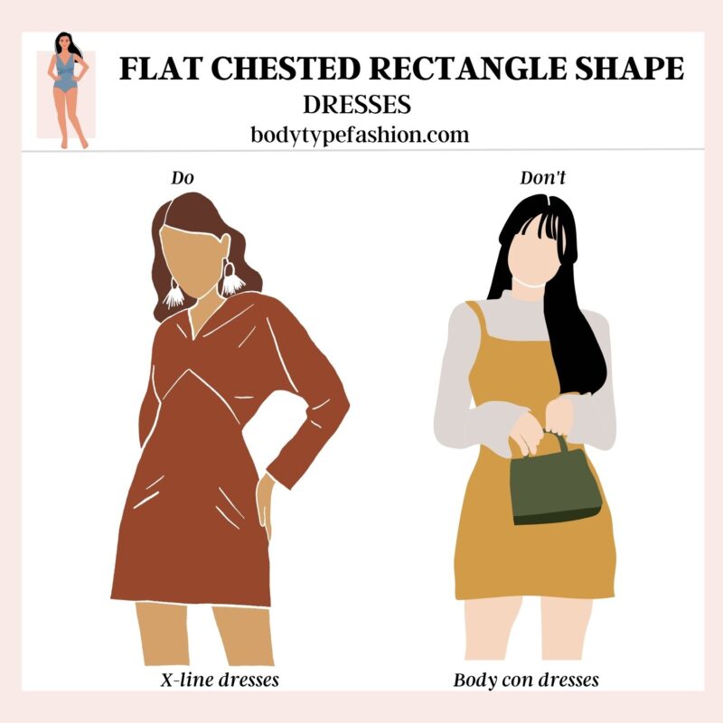 How to dress flat chested rectangle shape - Fashion for Your Body Type