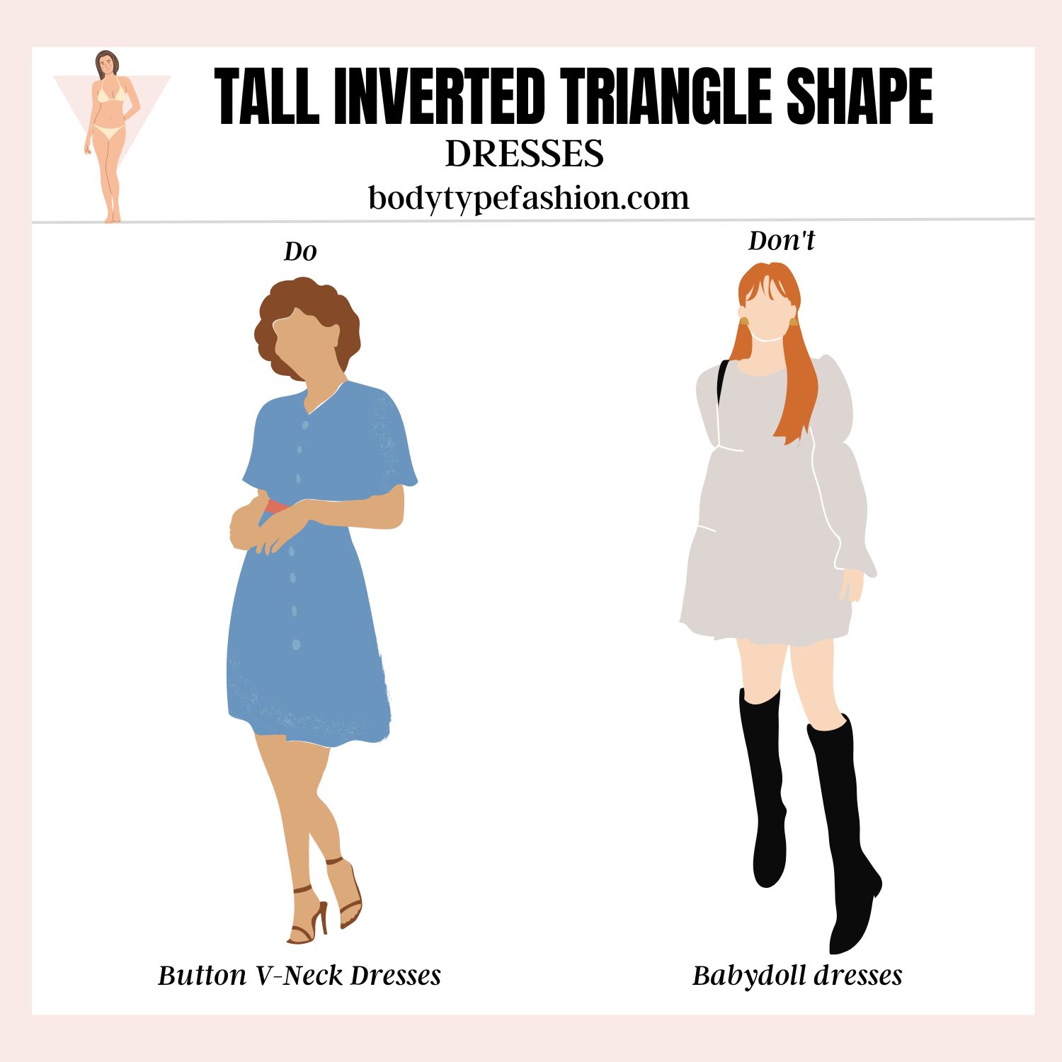 How to dress a tall inverted triangle shape - Fashion for Your Body Type