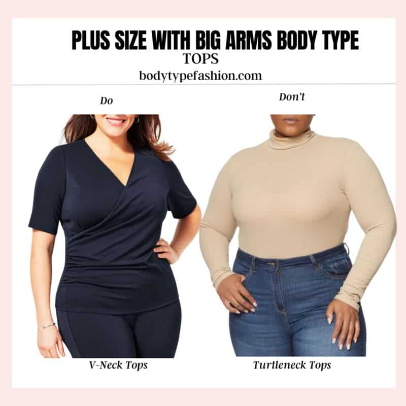 How to Dress Plus Size with Big Arms - Fashion for Your Body Type