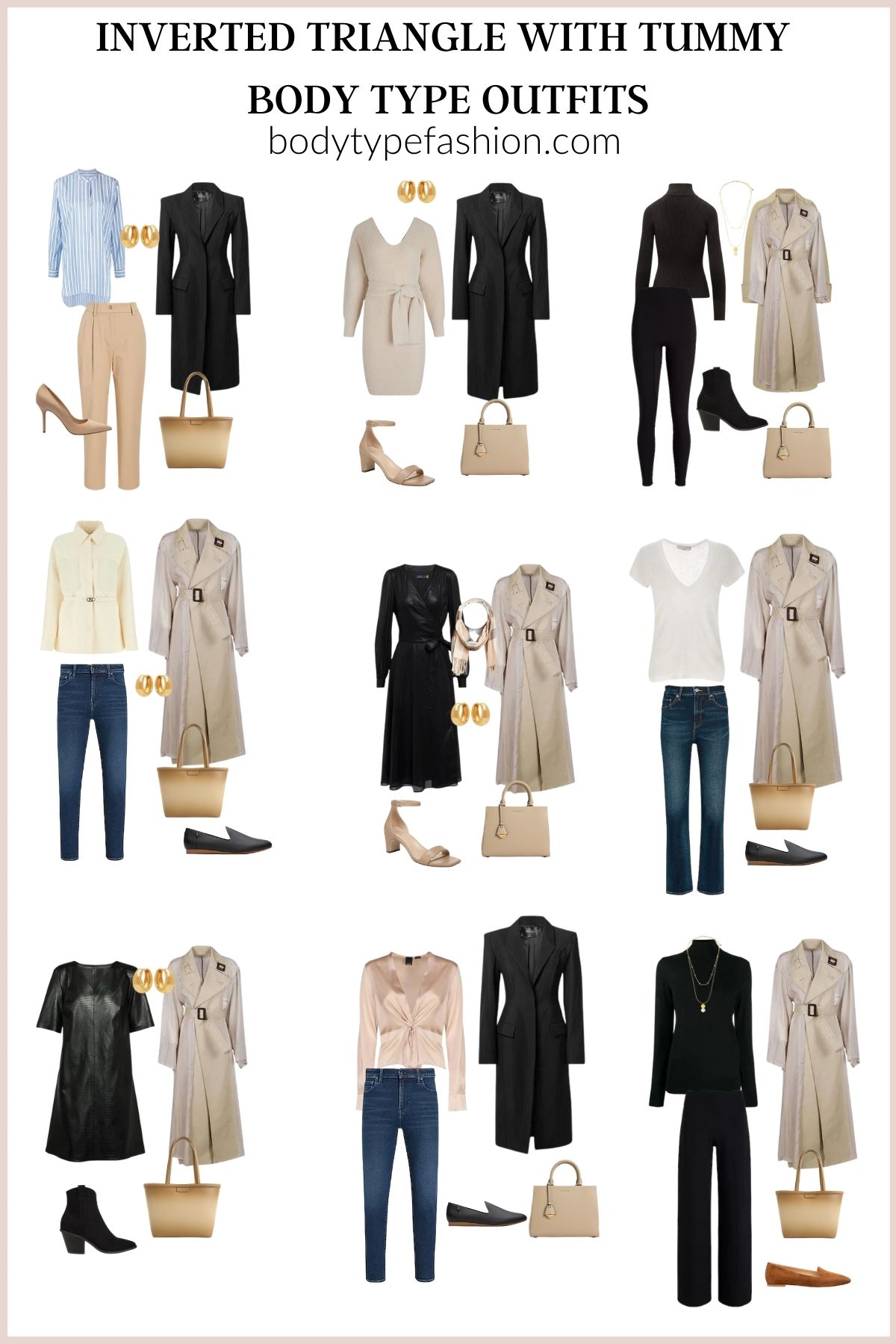 How to Dress Inverted Triangle with a Tummy - Fashion for Your Body Type