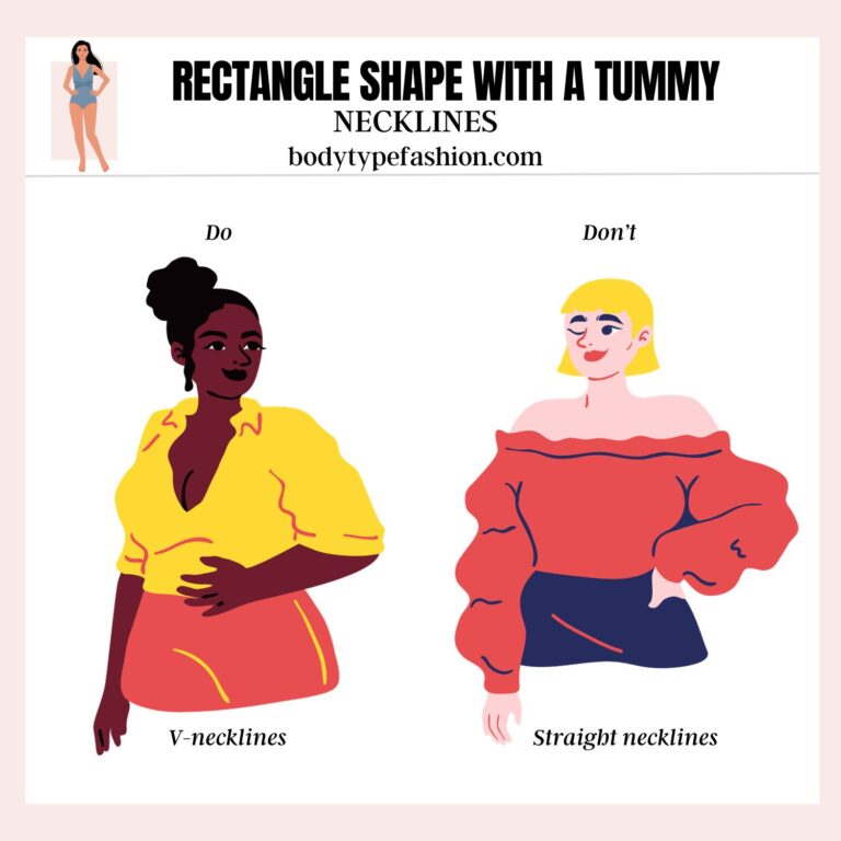 How to Dress Rectangle Shape with a Tummy - Fashion for Your Body Type