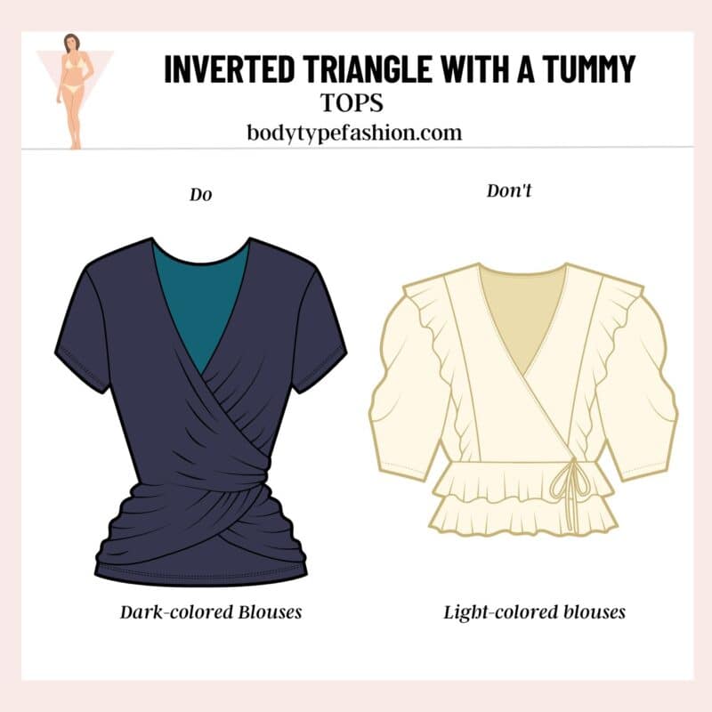 How to Dress Inverted Triangle with a Tummy - Fashion for Your Body Type
