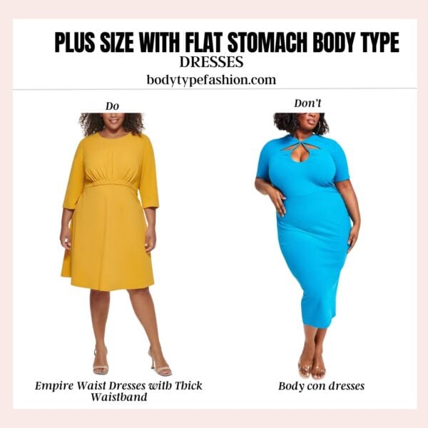 How to Dress Plus Size with a Flat Stomach - Fashion for Your Body Type