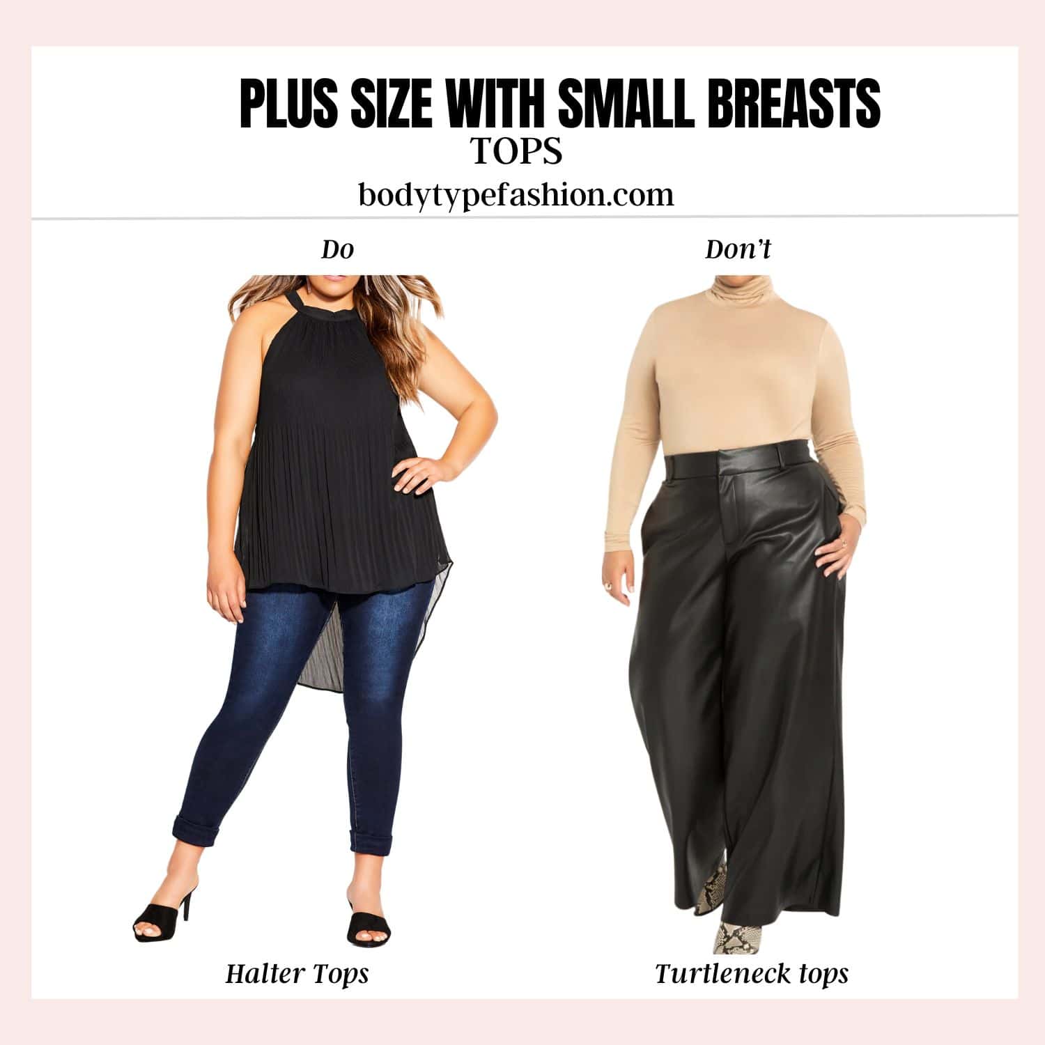 How to Dress Plus Size with Small Breasts - Fashion for Your Body Type