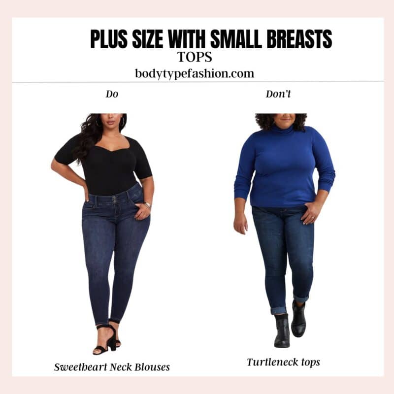 How to Dress Plus Size with Small Breasts - Fashion for Your Body Type