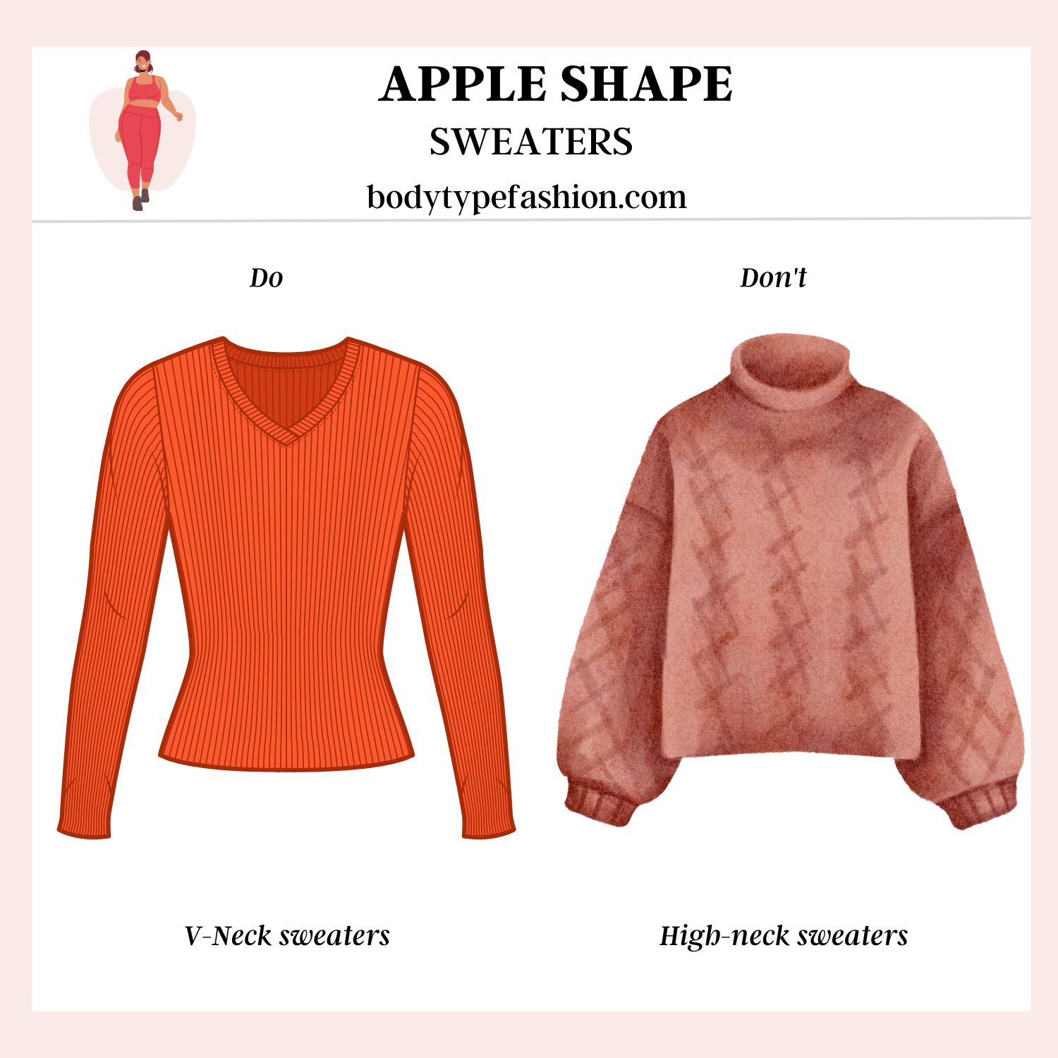 How to Choose Sweaters for the Apple Body Shape - Fashion for Your Body ...