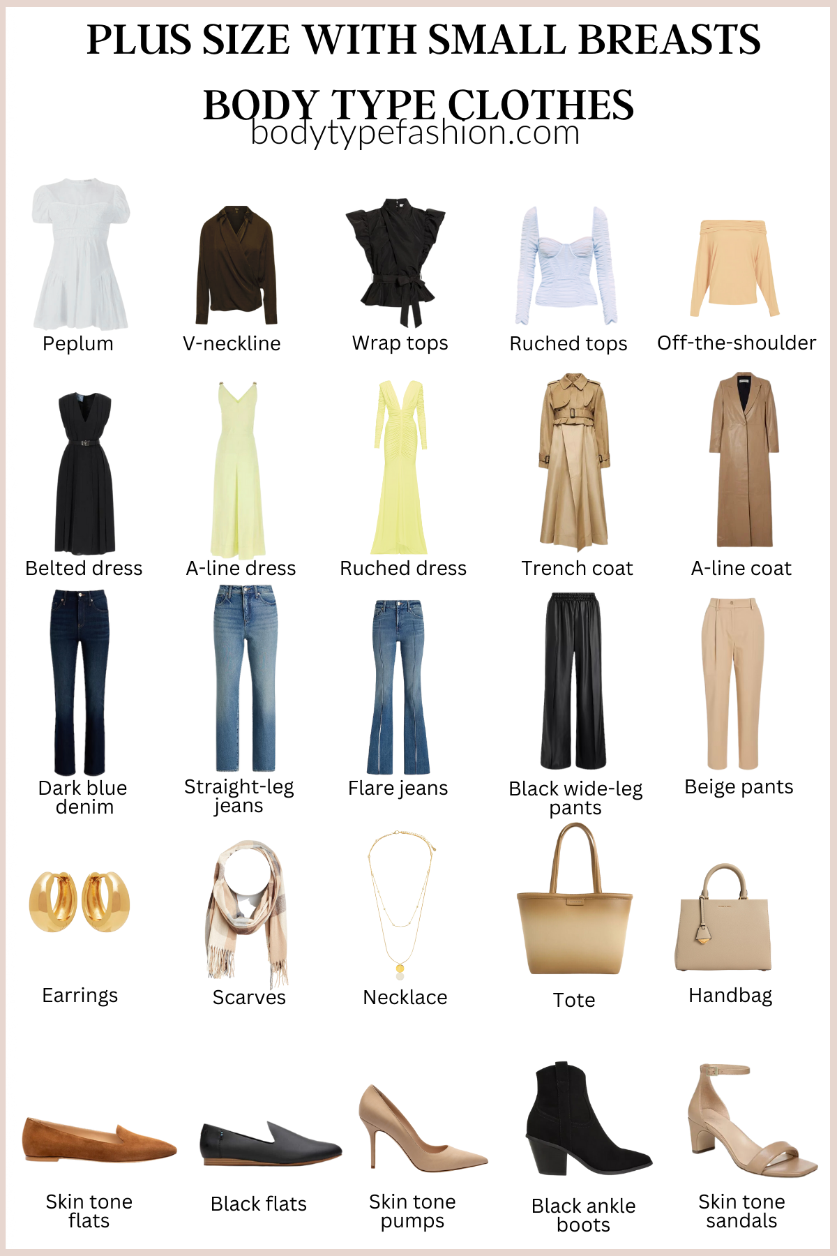 How to Dress Plus Size with Small Breasts - Fashion for Your Body Type