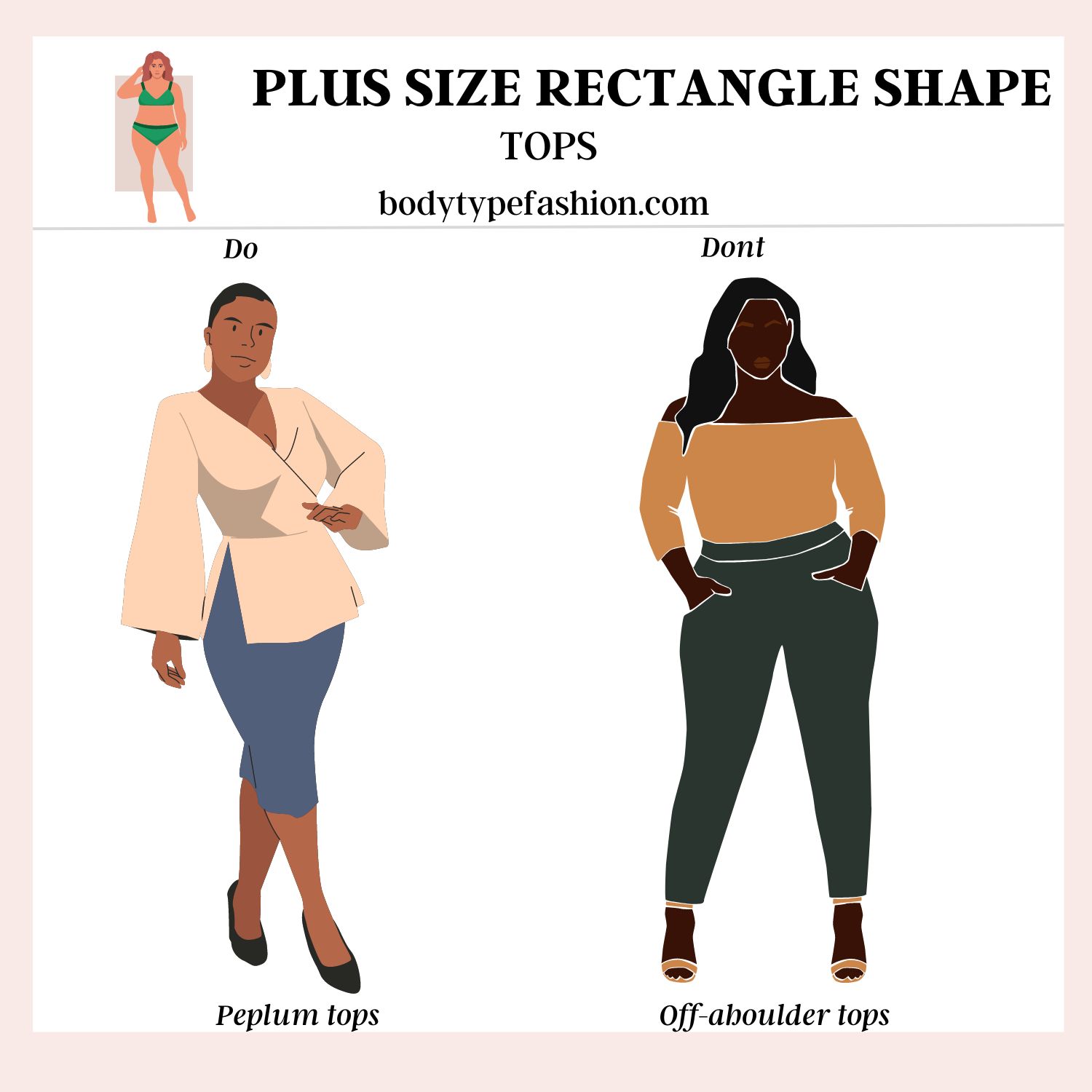 How to Dress Plus Size Rectangle Shape - Fashion for Your Body Type